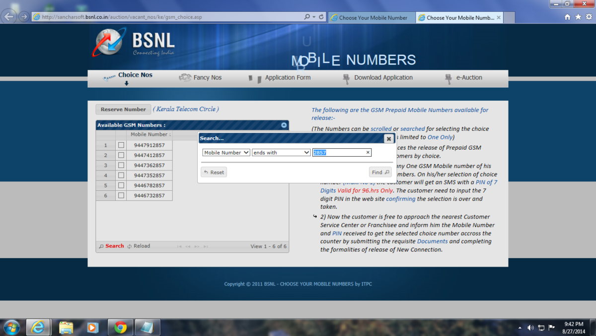 BSNL Choose Your Mobile Number (CYMN), Best Portal For Selecting Choice ...