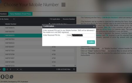 Activate BSNL fancy mobile number or choice number online through BSNL ...