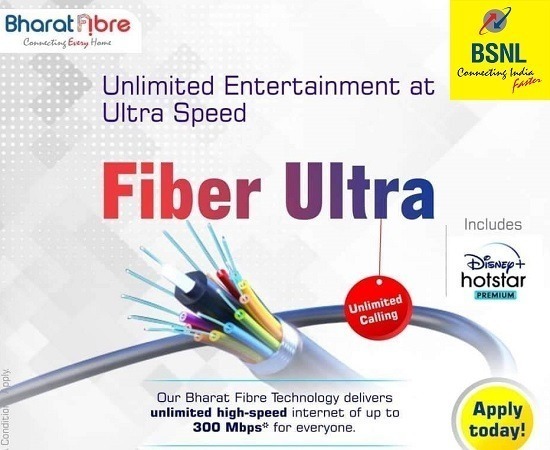Latest BSNL Bharat Fiber (FTTH) Broadband plans bundled with free ...