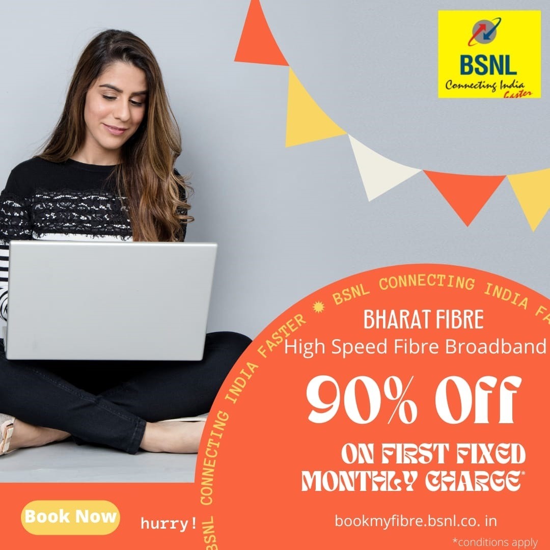 BSNL FTTH Customers Can Avail 90% Discount In Monthly Rent ...
