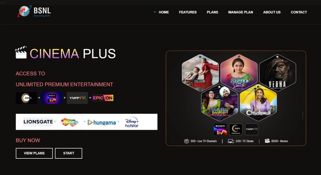 BSNL Cinemaplus OTT Add-on Packs Of ₹49, ₹199 & ₹249 Are Now Available ...